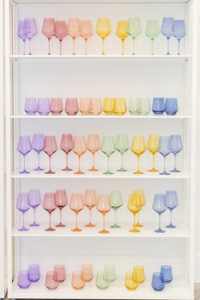 One in Every Color Please 🌈 🍷 Estelle Colored Glass Pop-Up – Society Social