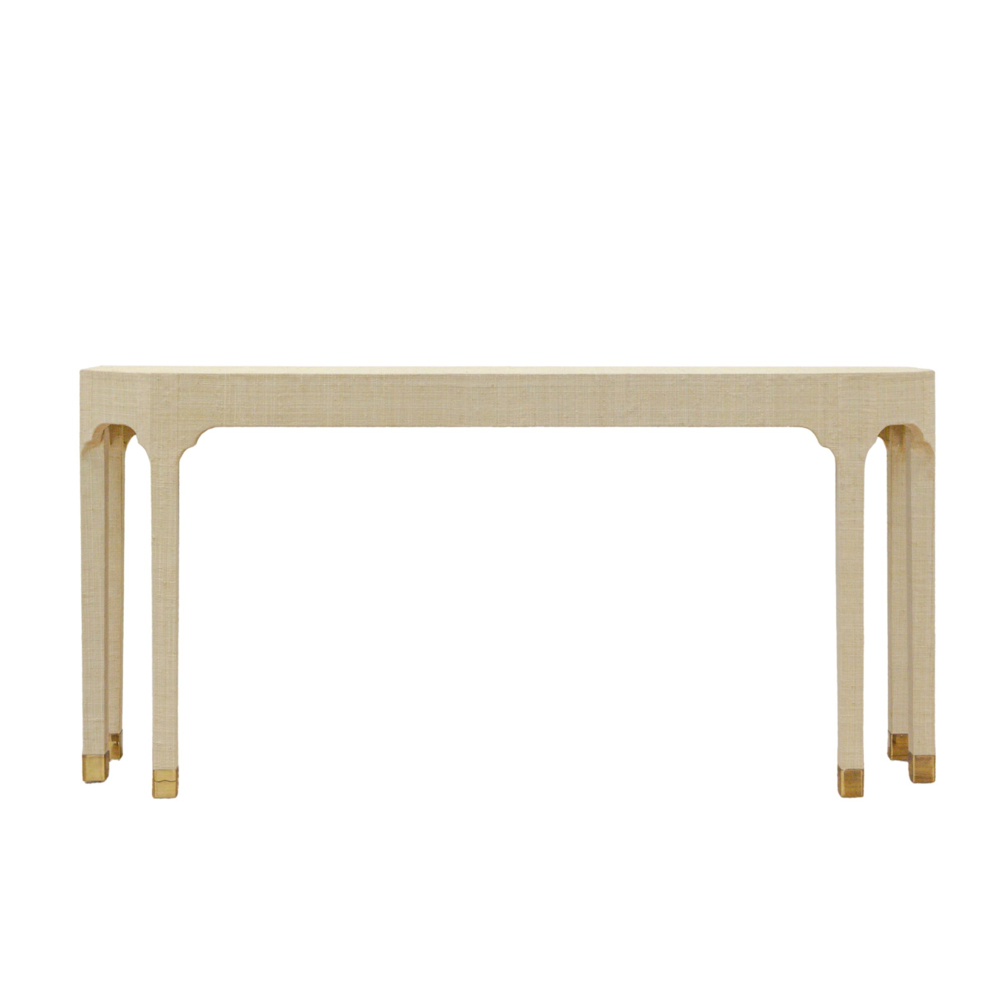 Grasscloth Demilune Table - Large – Society Social