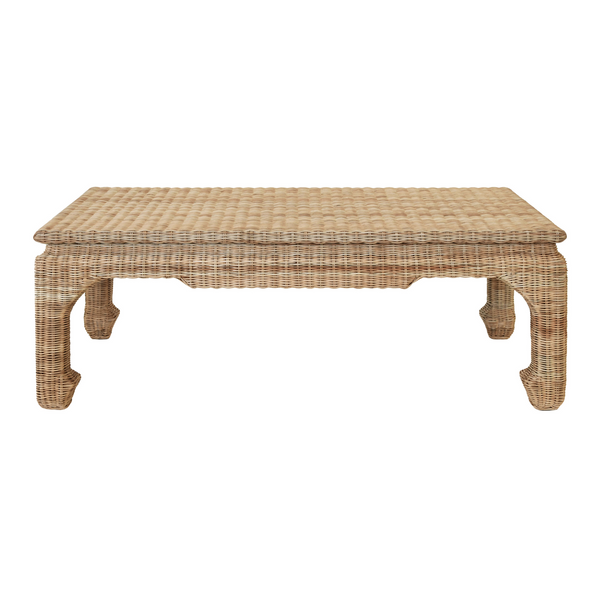 Amelia Scalloped Wicker Coffee Table - Square – Society Social