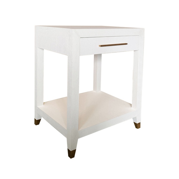 Winnie One Drawer Side Table in White – Society Social