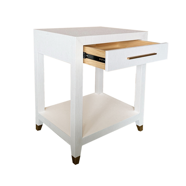 Winnie One Drawer Side Table in White – Society Social