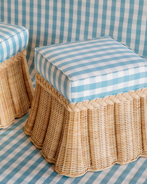 Pleated Wicker Stool - Square – Society Social