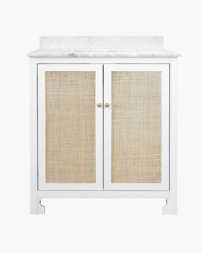 Sanibel Cane Vanity in Navy – Society Social