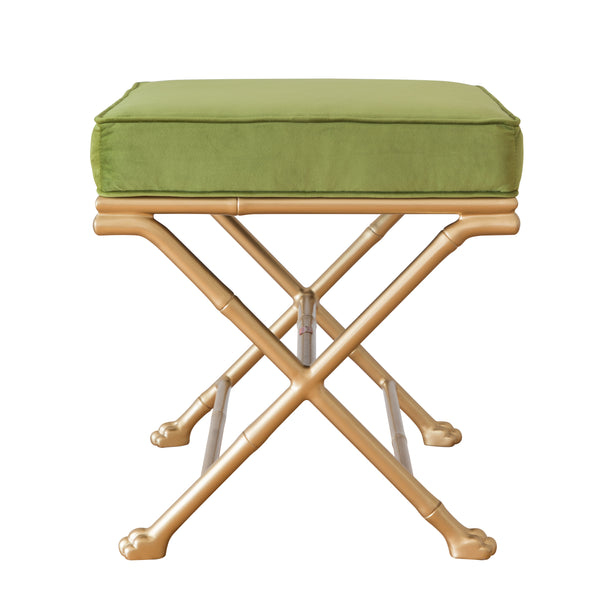 Faux Bamboo Footed X-Stool – Society Social